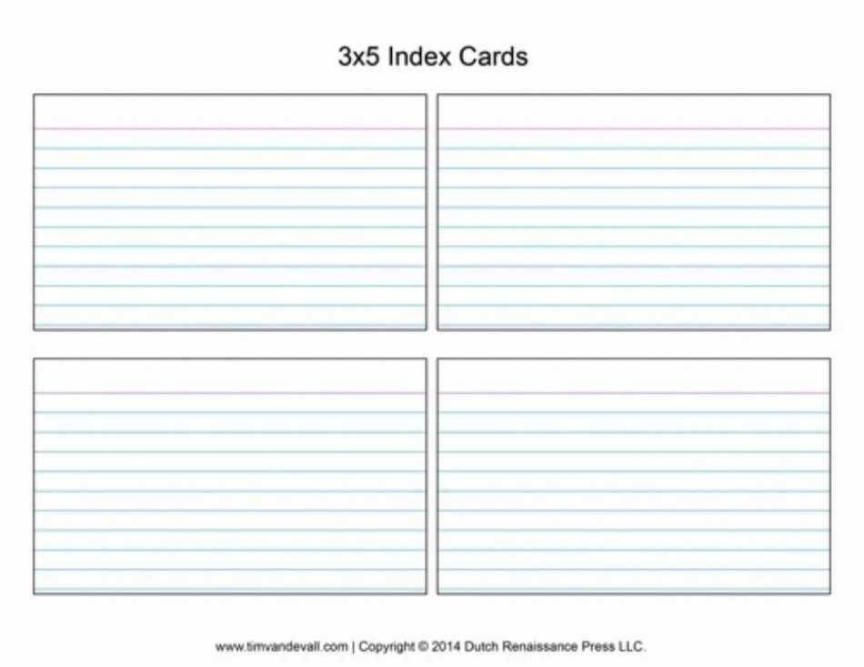 Google Docs Index Card Template