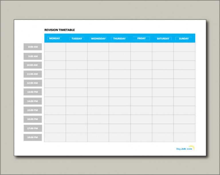 Revision Timetable Template Online Free Gcse Blank Throughout revision-timetable-template-online-free-gcse-blank-throughout