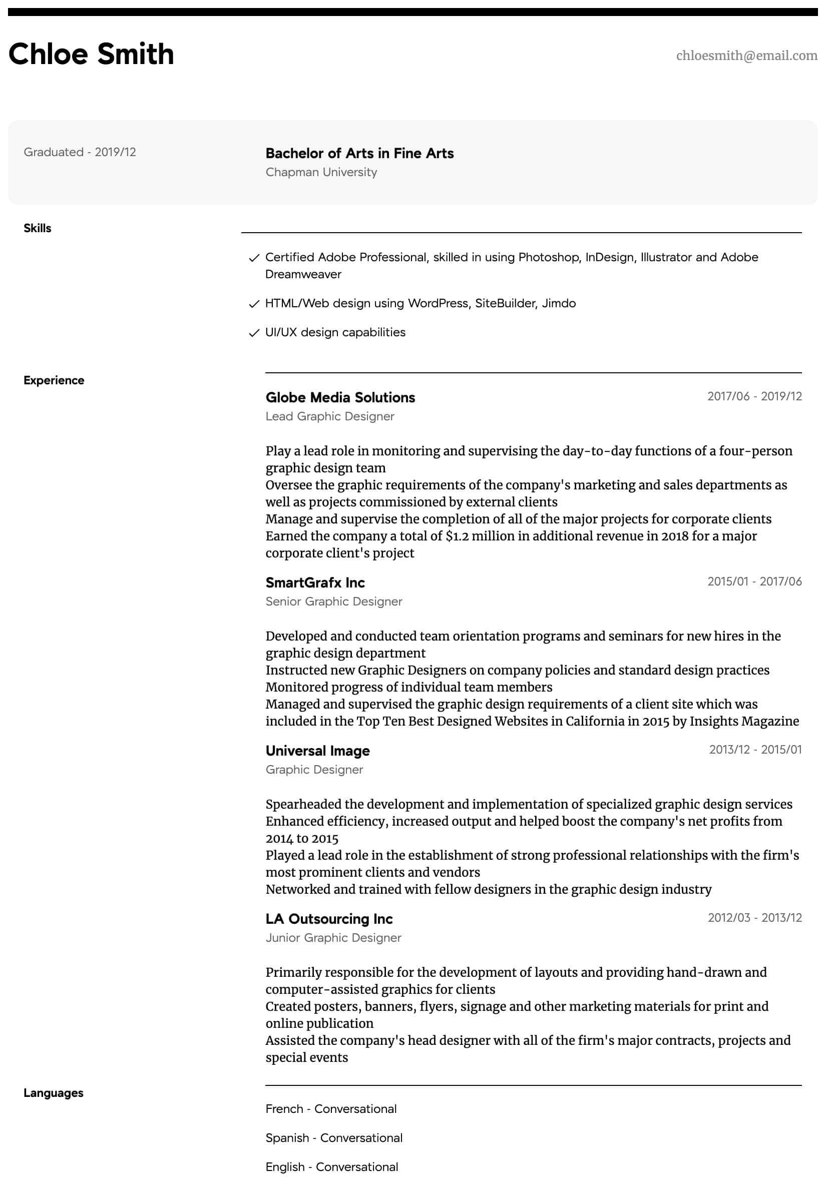 Senior Graphic Designer Job Description Template