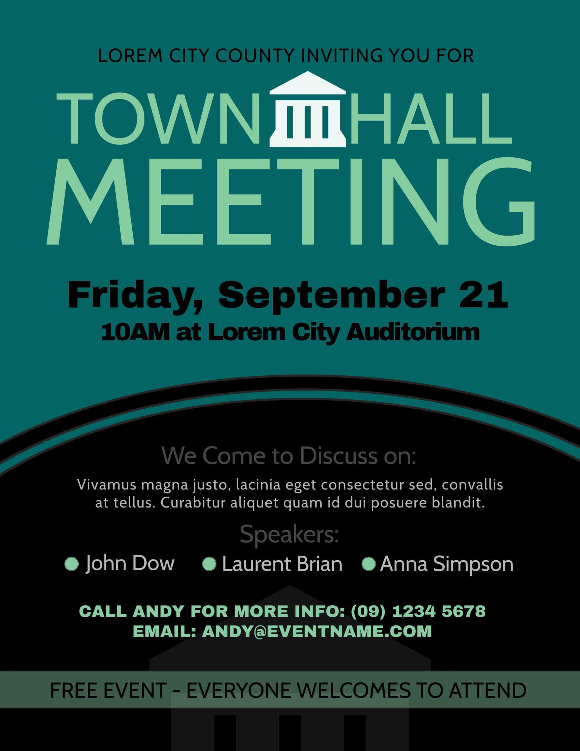 Staff Meeting Flyer Template