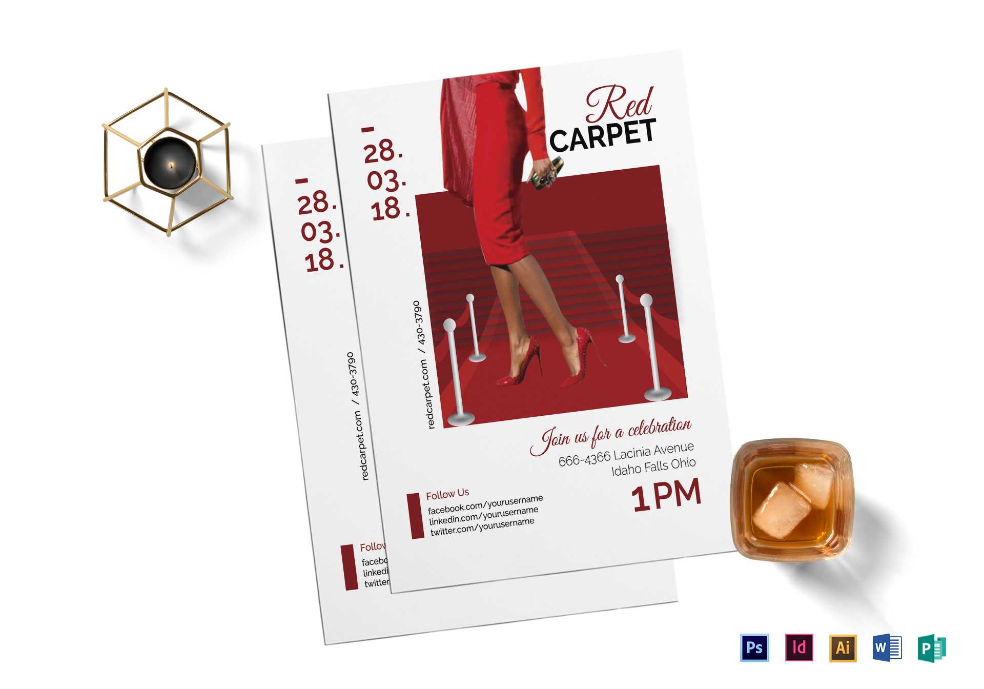 Red Carpet Event Flyer Template Red Carpet Event Flyer Template